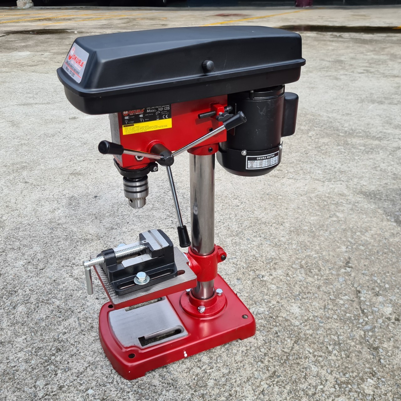 สว่านแท่น/แท่นเจาะ OKURA 1/2" 1/3HP YD-13S กำลัง 250วัตต์ มอเตอร์ Japan ทองแดง เต็ม ปรับความเร็ว ...