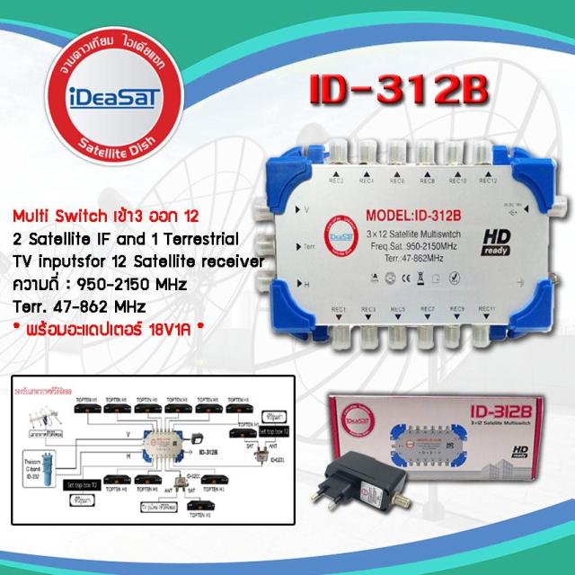 รีวิวแนะนำ มัลติสวิตซ์แยกสัญญาณ ideasat 3x12 Satellite Mutiswitch ...