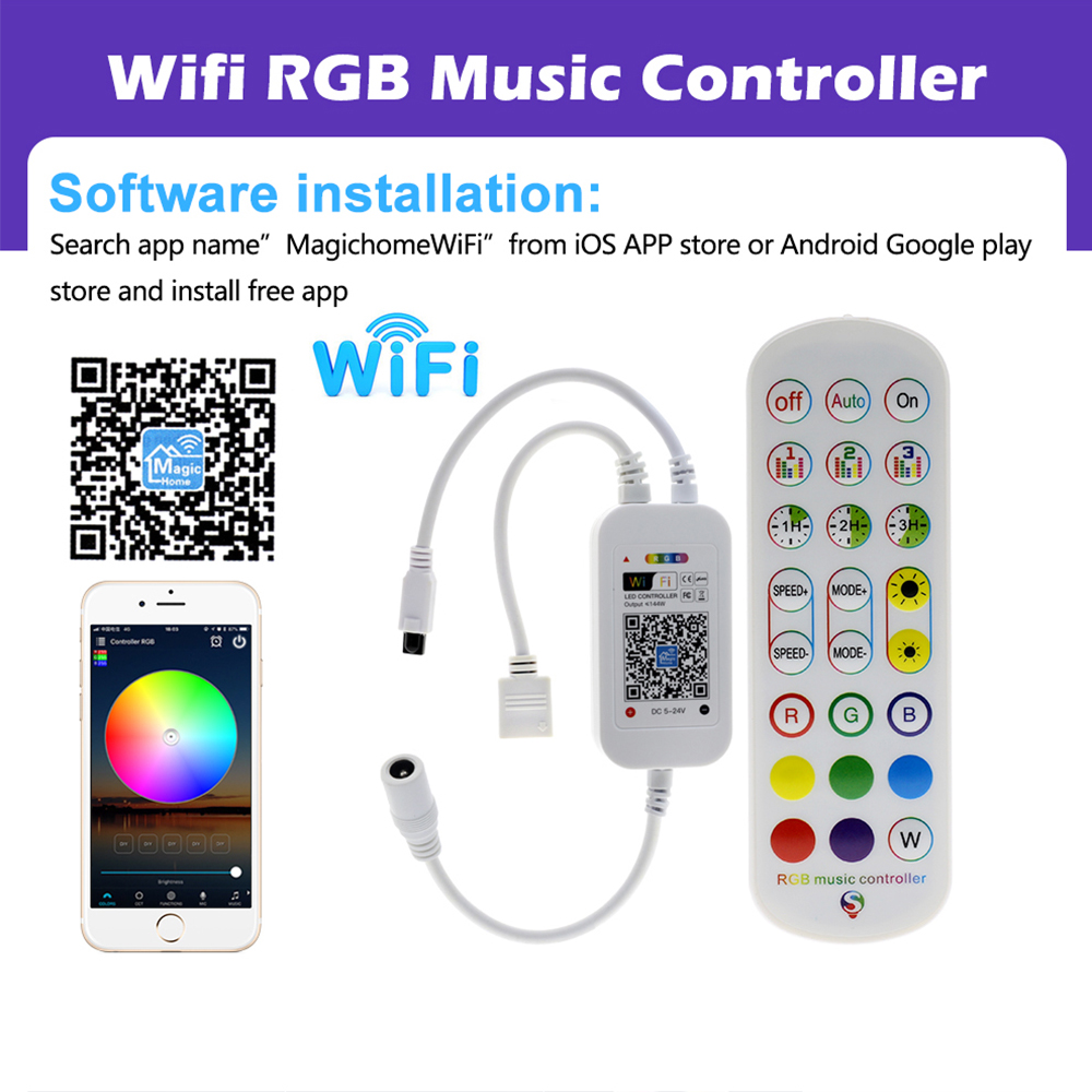 RGB LED Strip 5050 2835 Flexible LED Tape Bluetooth Neon Ribbon ...