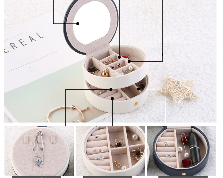 DMJ9กล่องเก็บครื่องประดับ Accessories Jewelry Case Box ต่างหู สร้อยคอ ที่ใส่ของ กล่อง กันกระแทก ...