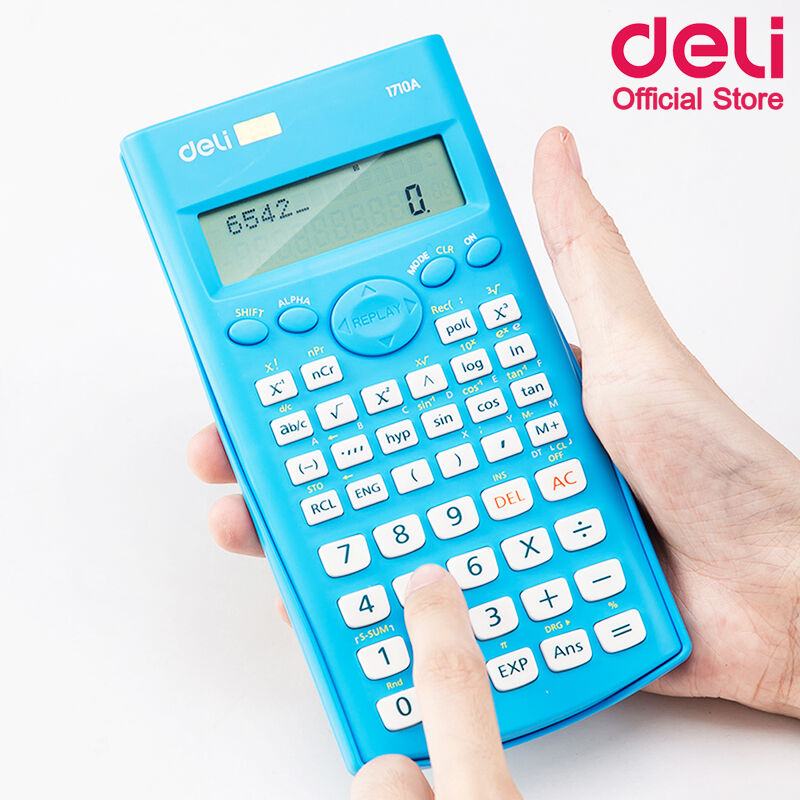 Deli 1710 Scientific Calculator เครื่องคิดเลขวิทยาศาสตร์ ฝาปิดสไลด์ปิด ...