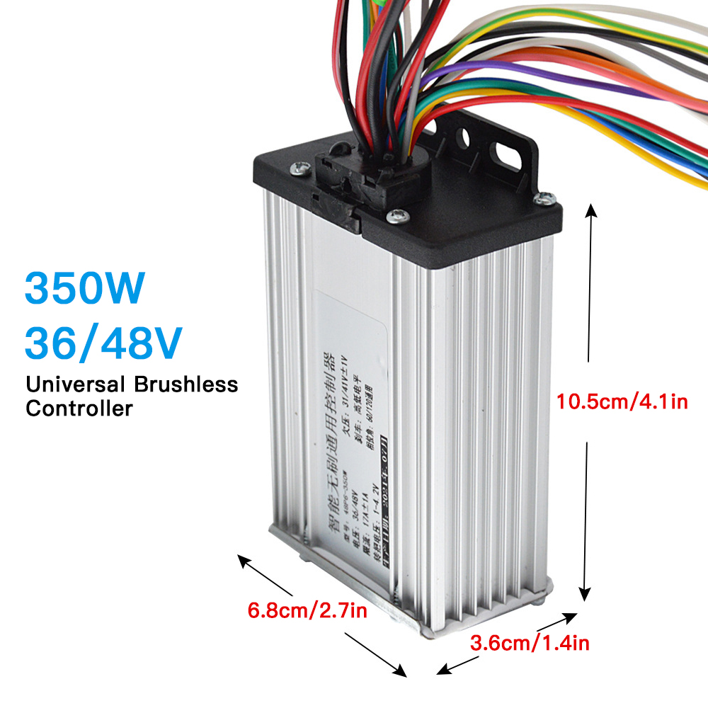 MonQiQi คอนโทรลเลอร์ไร้แปรงอเนกประสงค์ 350W 400W 36V 48V กล่องควบคุมจักรยานไฟฟ้า กล่องวงจร ...