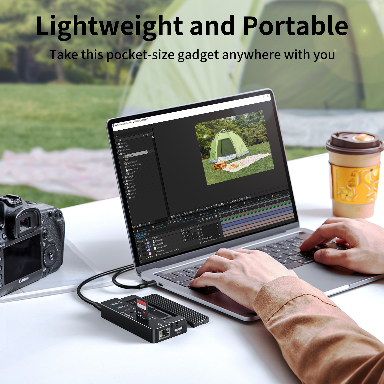 ACASIS 10-in-1 Hub USB C Hard Drive M.2 SSD Enclosure USB-C Gen2 10Gbps ...