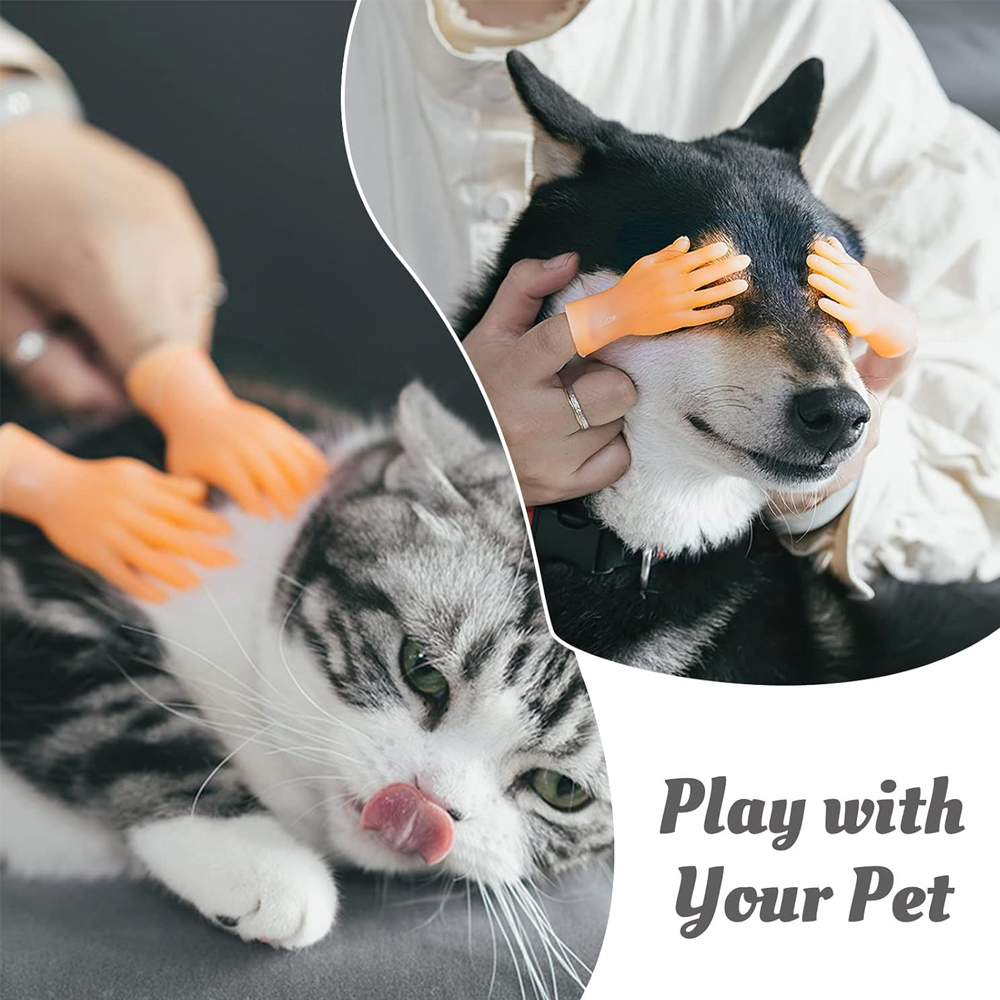 PetStern Mini Hand Cat Play Cat Finger Gloves Cat Toys Mini Gloves 6PC ...