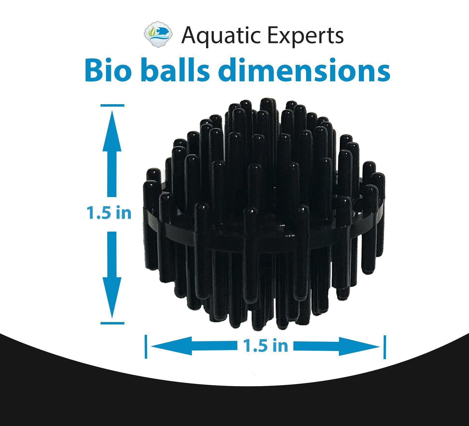 Bio Ball วัสดุกรองในตู้ปลา ตู้กุ้ง บ่อปลา ขนาด 1 ถุง 95-100 ลูก - pk ...