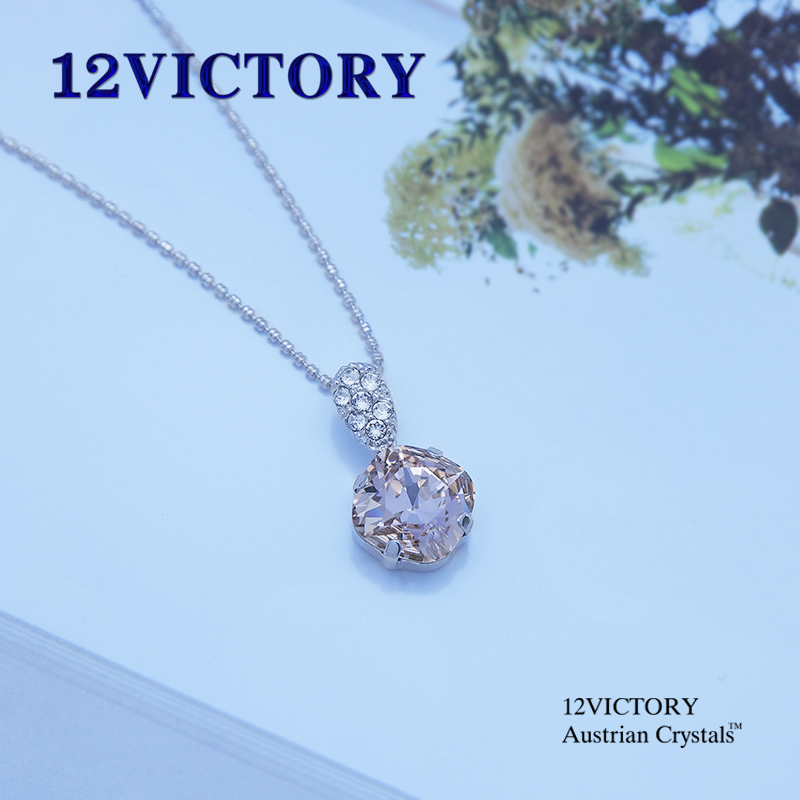 N0466-319G สร้อยคอแฟชั่น12VICTORYเครื่องประดับผู้หญิง ประดับคริสตัลนำเข้าจากประเทศออสเตรีย(สวารอ ...