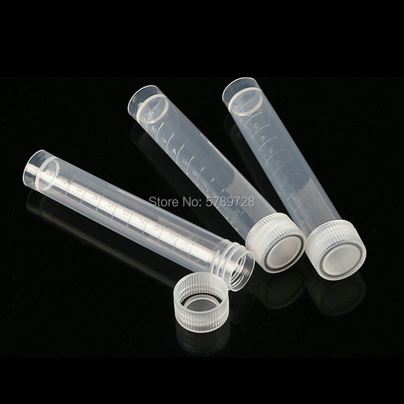 50pcs 10ml Plastic flat bottom freezer tube Laboratory frozen sample ...