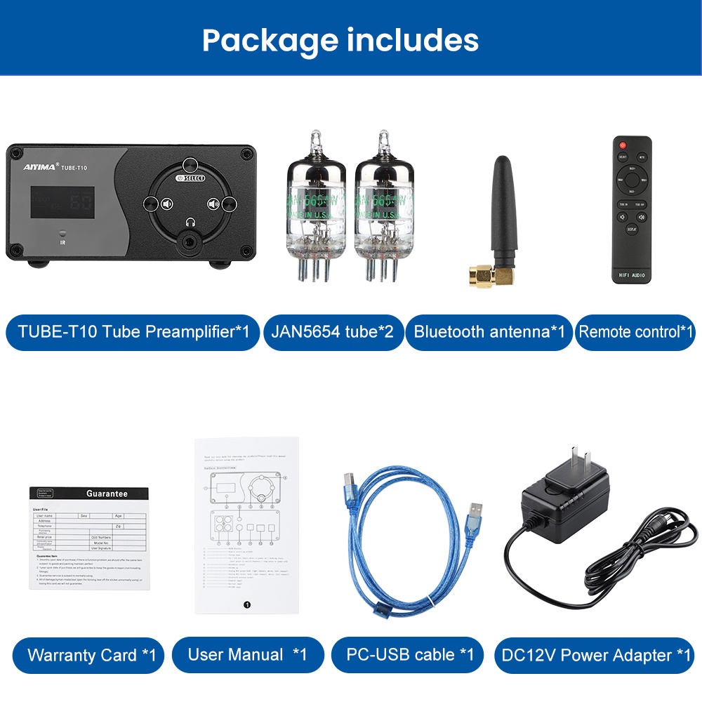 Aiyima T10 เครื่องขยายเสียงหูฟังบลูทูธ ตัวถอดรหัส Mini Hifi USB DAC QCC3031 aptX Coaxial OPT PC ...