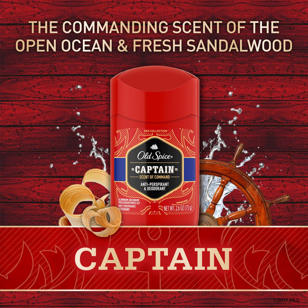 Old Spice Red Collection Captain กลิ่นมะกรูดผสมไม้จันทน์ หอมสดชื่นสไตล์ ...
