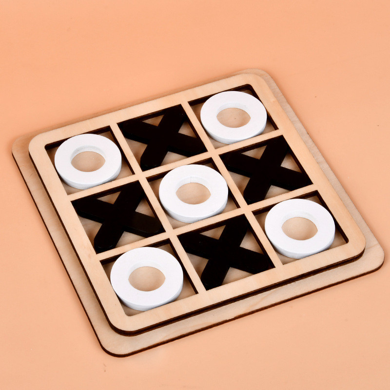 Tic Tac Toe Game Board Game Wood XO Game Indoor Strategy Game Early ...
