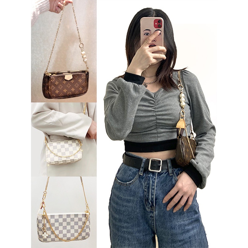 【READY STOCK】Mahjong bag transformation metal chain shoulder belt chain ...