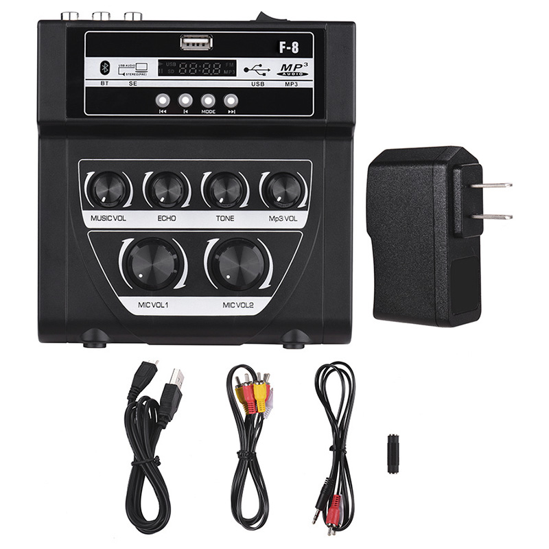 4 Channel Stereo Audio Mixer Support RCA Input and Output Mini Passive Stereo Mixer with ...