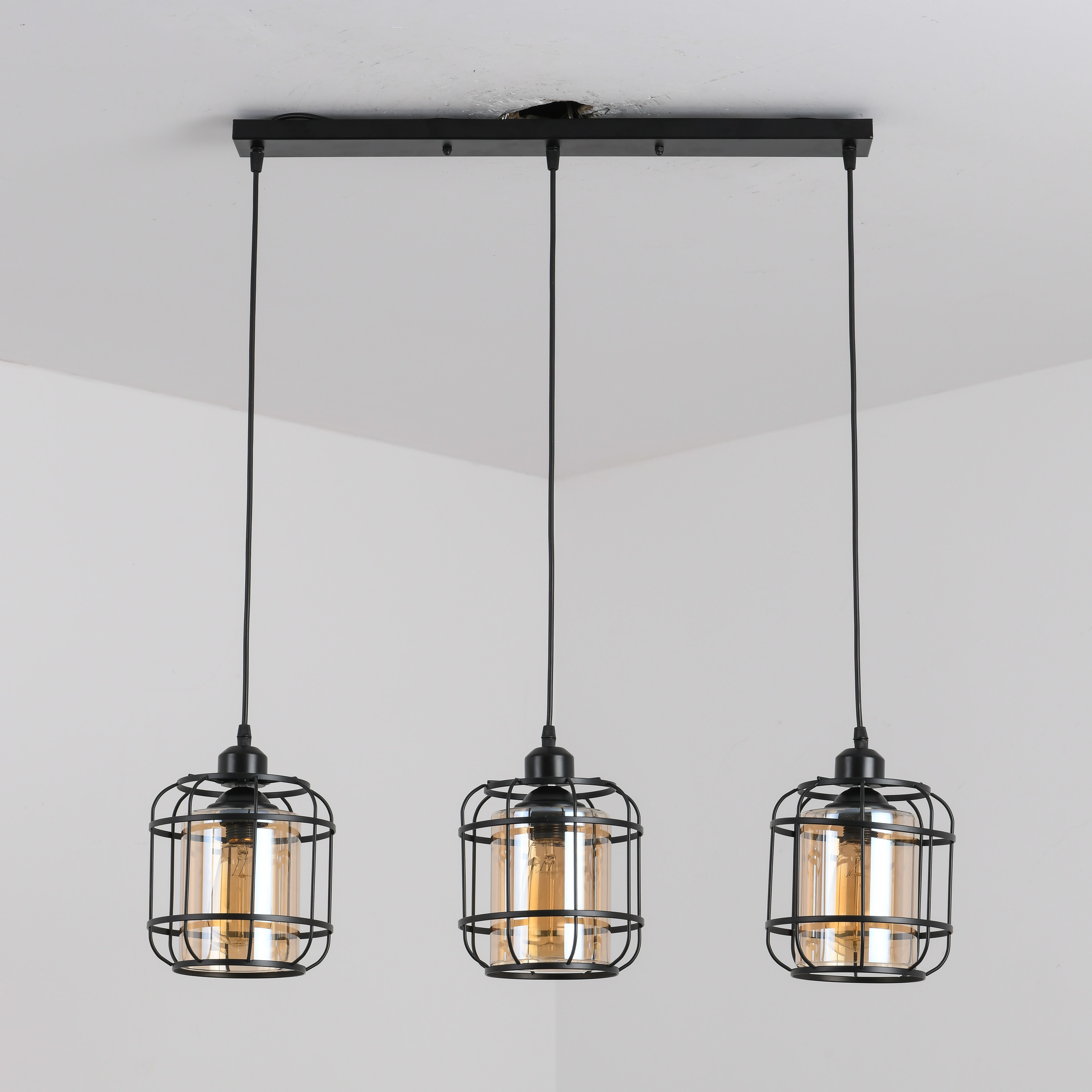 neolight-ไฟแขวน9829-3P แป้นยาว แถมหลอดไฟLED วินเทจ 4W แสงเหลืองให้ครบชุด - CST NEOLIGHT - ThaiPick