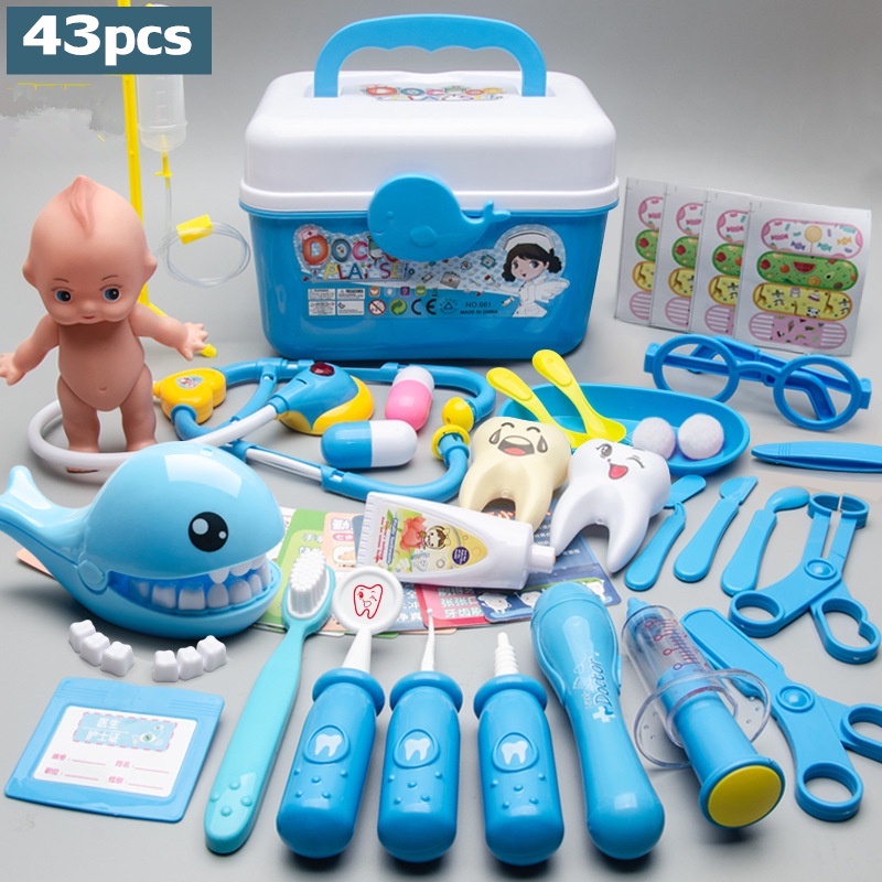 【Dimama】ชุดของเล่นเด็กหมอน้อ ชุดหมอ ชุดของเล่นหมอพยาบาล ชุดหมอฟัน หมอฟัน ชุดหมอมีไฟ ชุดคุณหมอมา ...