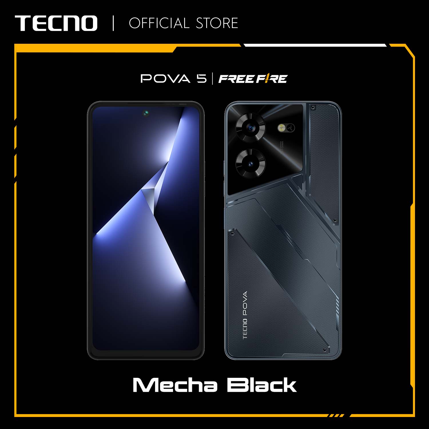 Tecno Pova 5 Mobile (8128GB8256GB)กล้องหน้าและกล้องคู่ แบตเตอร์รี่ 6000 ...