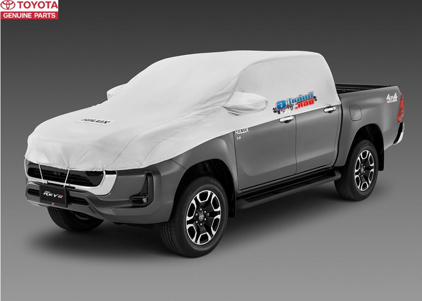 (ของแท้) ผ้าคลุมรถแบบครึ่งคัน โตโยต้า รีโว่ Toyota Hilux Revo Prerunner ...
