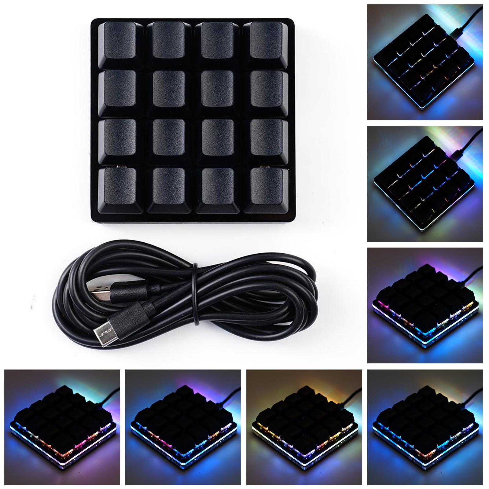16-key Black Keypad, Mechanical Keyboard, Custom Shortcuts, Macros ...