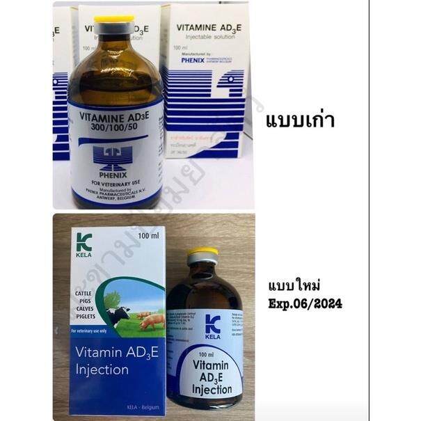 vitamin AD3E วิตามินเอดีอี ซีเลเนียม / วิตามิน เอ ดี3 อี (ของนอก) ขนาด 100 ml บำรุงร่างกาย วัว ...