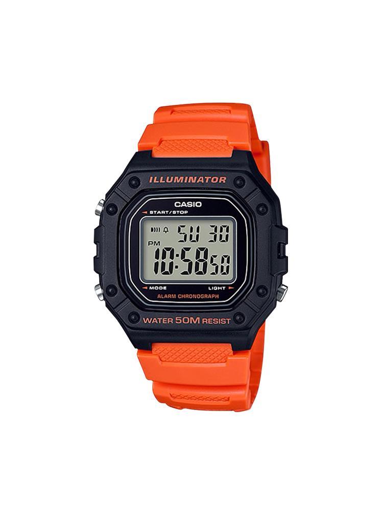 Casio นาฬิกาข้อมือ Casio Standard Orange รุ่น W-218H-4B2VDF ของแท้ 100% ...