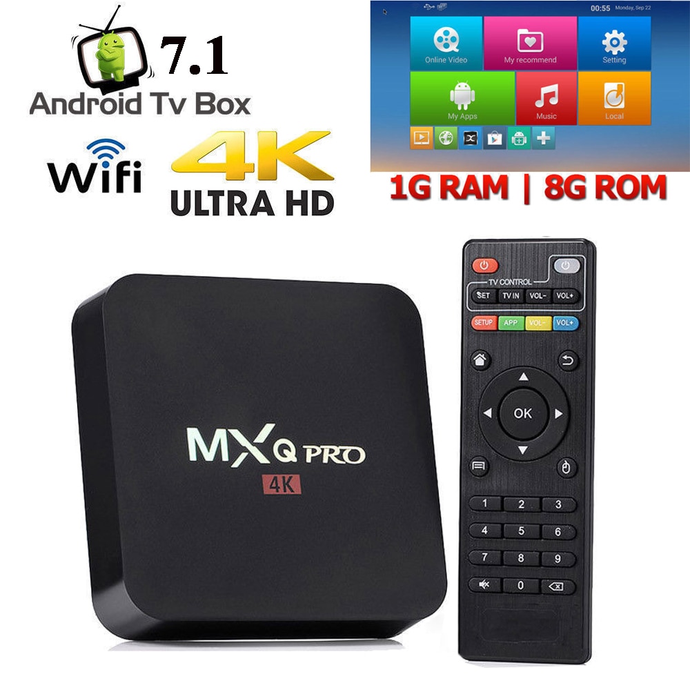 กล่องรับสัญญาณ TV Box MXQ Pro Smart Box Android 7.1 Amlogic S905W 4K ...