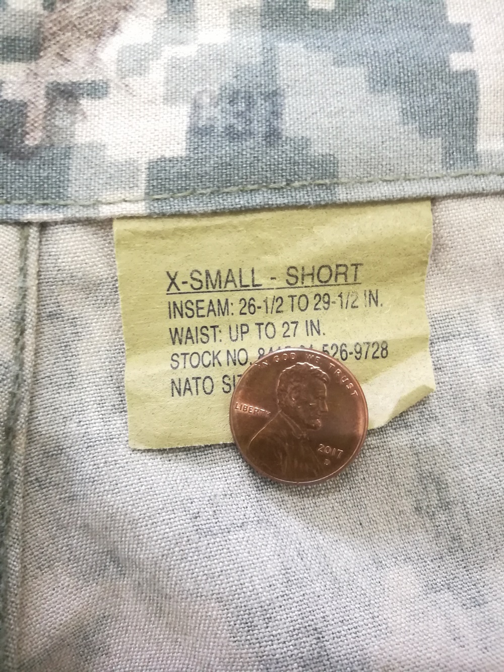 04A2CUกางเกงทหารนักบินขนาดXS-Sรอบเอว25-27นิ้วUS ARMY ACU AIRCREW combat ...