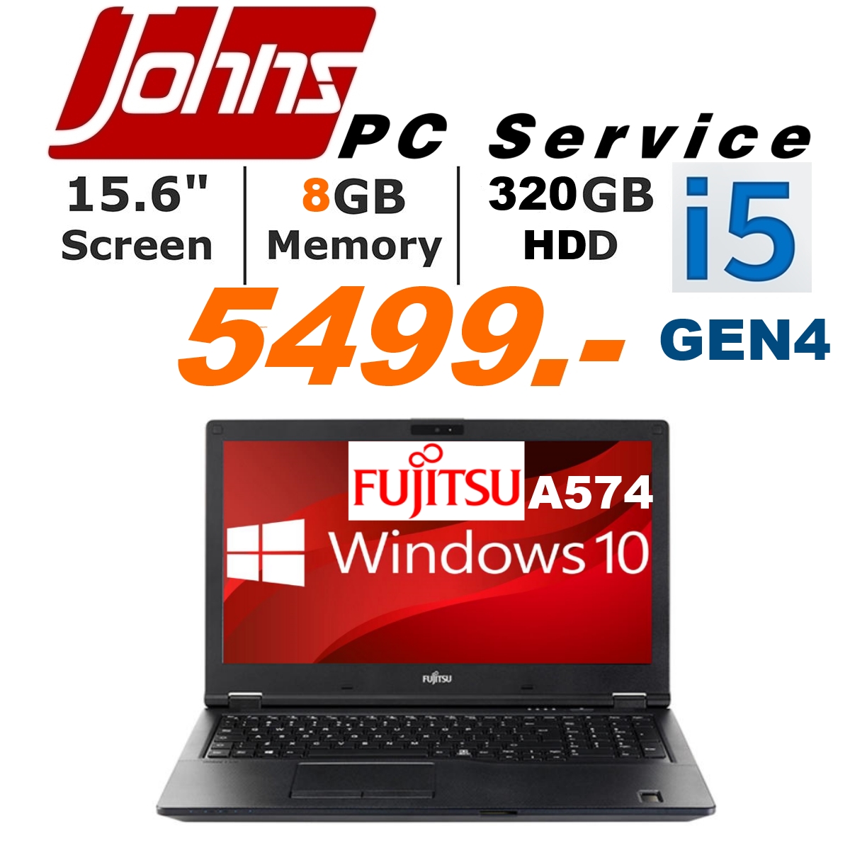 FUJITSU A574 Core i5 gen4 โน๊ตบุ๊คมือสอง เล่นเกมออนไลน์ได้ Notebook ...
