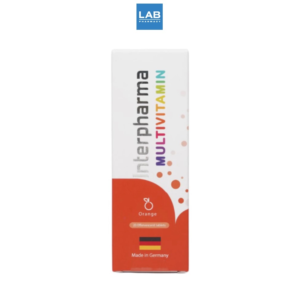 Interpharma Multivitamin Orange 20s - วิตามินรวม รูปแบบเม็ดฟู่ 1 หลอด ...