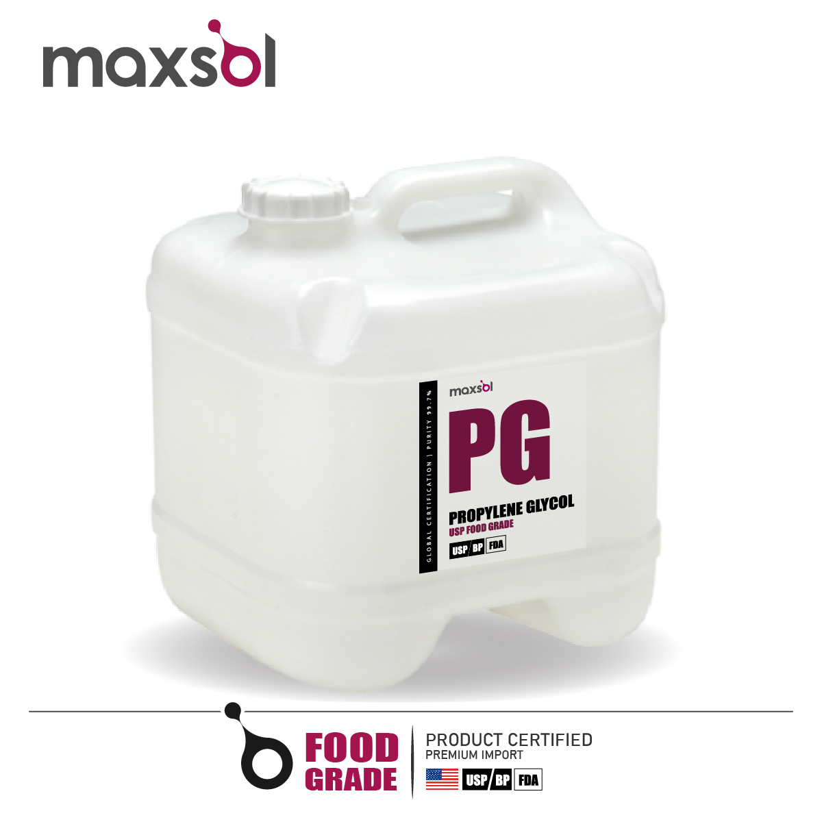 PG Propylene Glycol 99.9 USPBP Grade (Import) โพรพิลีน ไกลคอล (พีจี) - Maxsol - ThaiPick