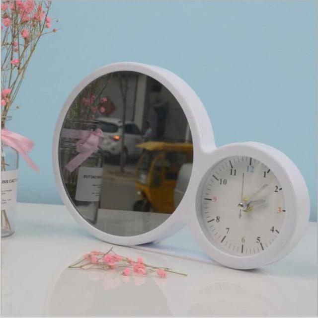 Sublimation Alarm Clock with LED Light Round Magic Mirror 3D Photo ...
