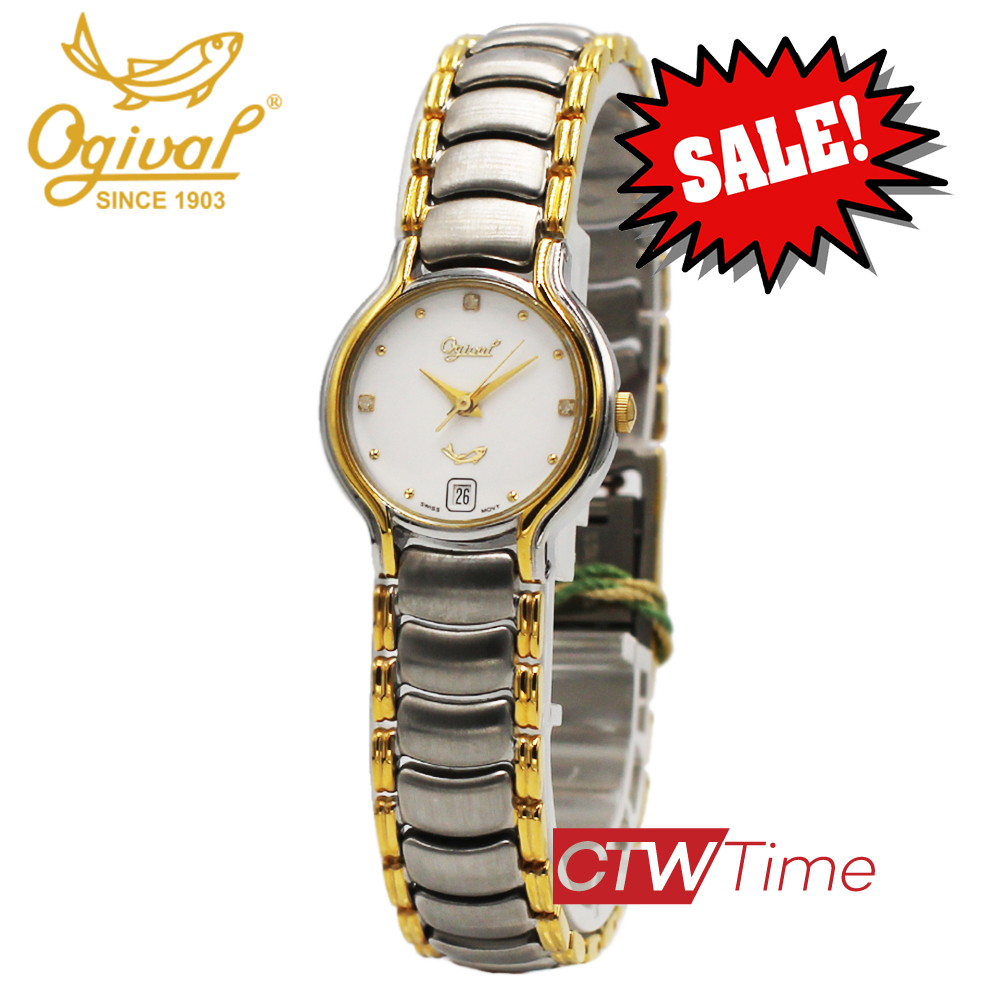 Sale !! Ogival นาฬิกาข้อมือผู้ชาย สายสแตนเลส รุ่น OGM001L-9561 (สองกษัตริย์ ) | Lazada.co.th