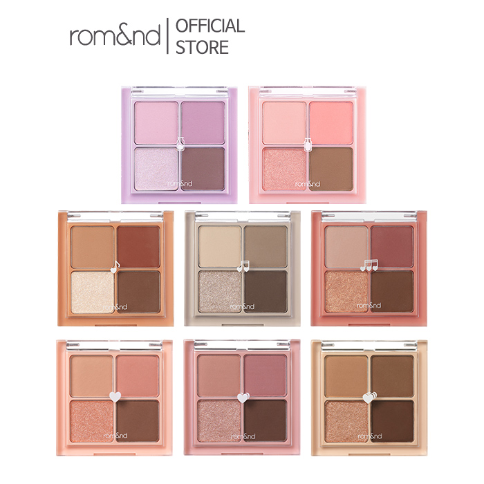 romand official อายแชโดว์ พาเลตอายแชโดว์ เครื่องสำอาง 4สี ใน1ตลับ Rom ...
