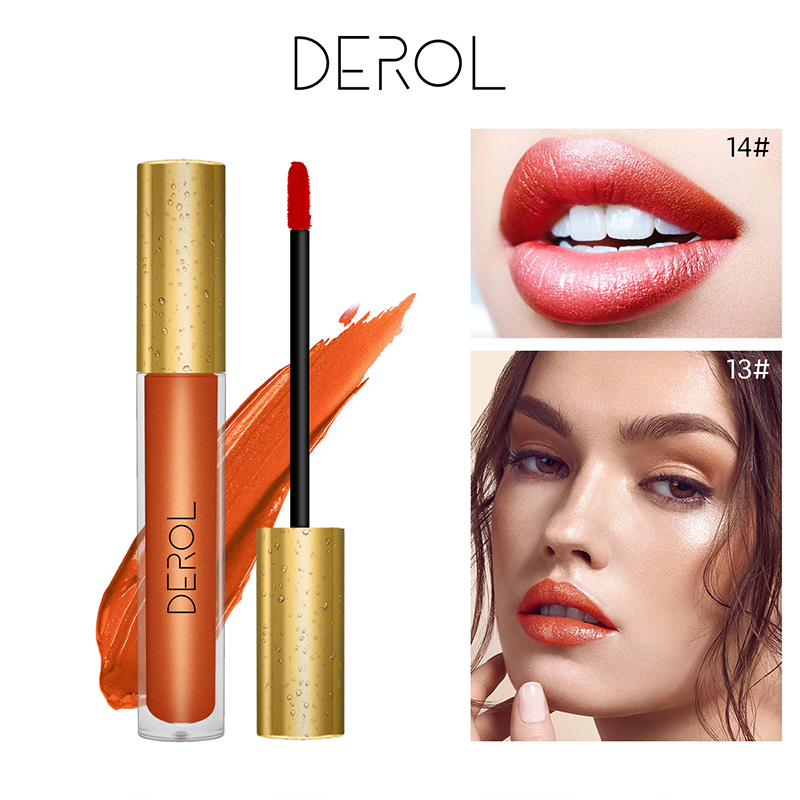 Derol Matte Lip Glaze Lip Gloss Matte Lip Gloss (16 Colors) English ...
