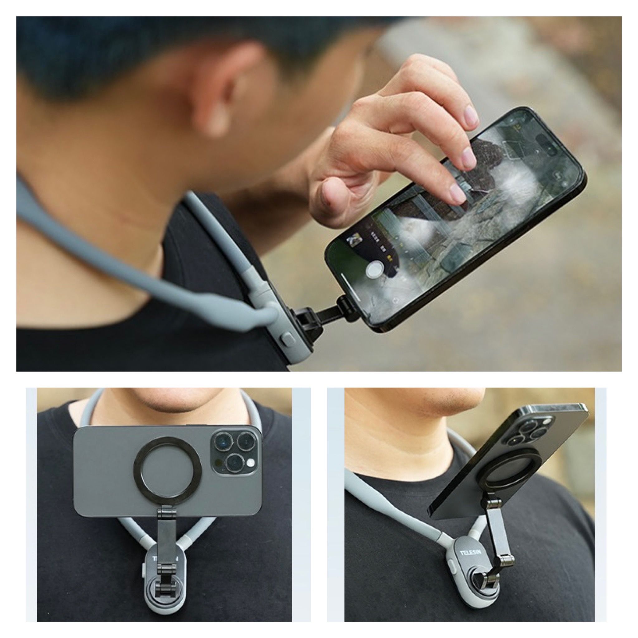 TELESIN Smartphone Magnetic Neck Mount for Phones สายคล้องคอ แม่เหล็ก ...