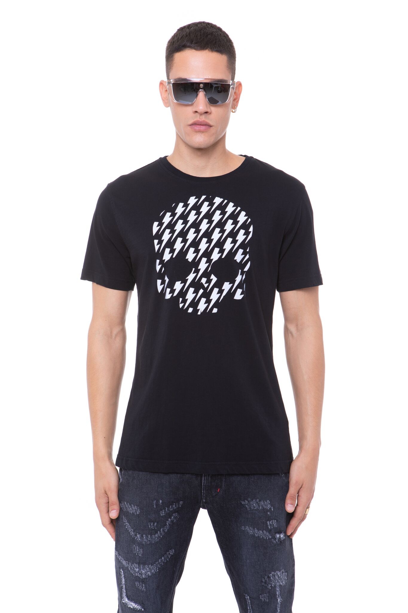 Hydrogen Flash Skull Tee (Black) | Lazada.co.th