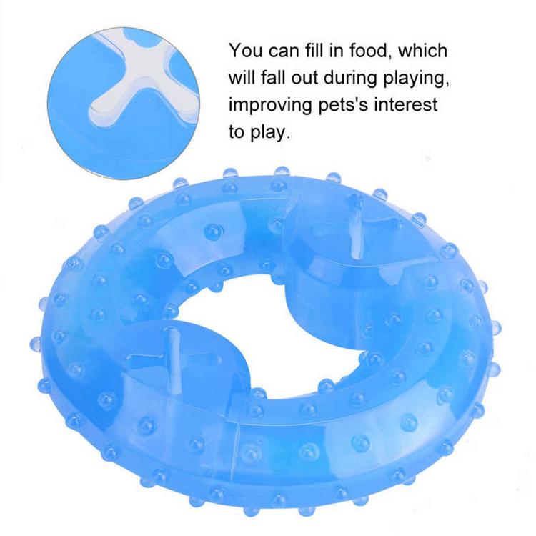 Puppy Teething Ring TPR Dog Pet Teether Cooling Chew Toy TPR Summer ...
