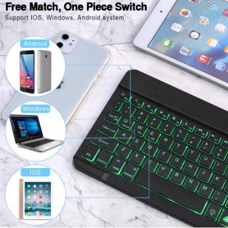 Mini RGB Wireless Keyboard And Mouse Set Combo Bluetooth Keyboard Mouse ...