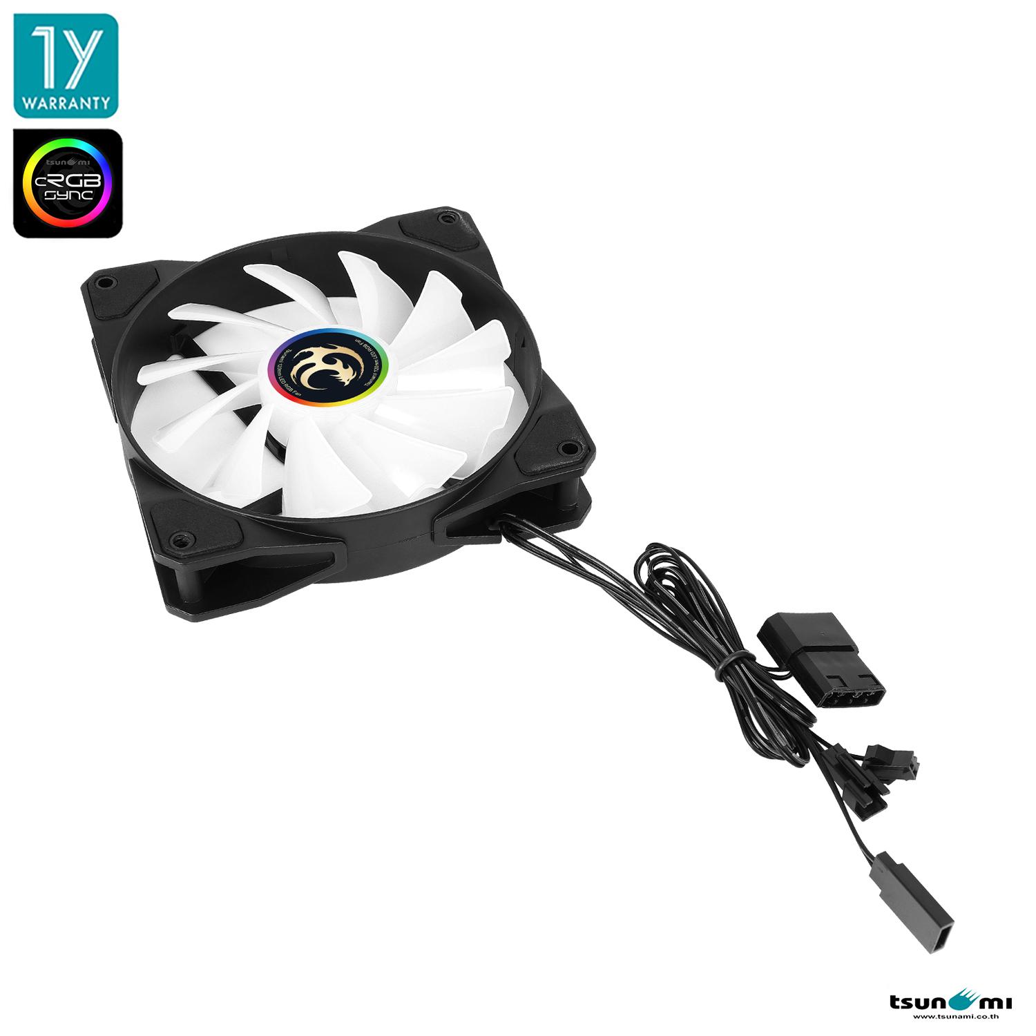 พัดลมระบายความร้อน Tsunami (cRGB Sync) ABLAZE Series RGB Cooling Fan X5 ...