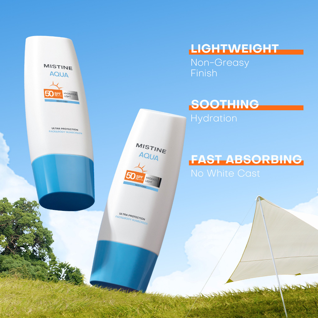 MISTINE AQUA BASE ULTRA PROTECTION HYDRATING FACEBODY SUNSCREEN SPF50 PA ครีมกันแดด 70 ML - OT ...