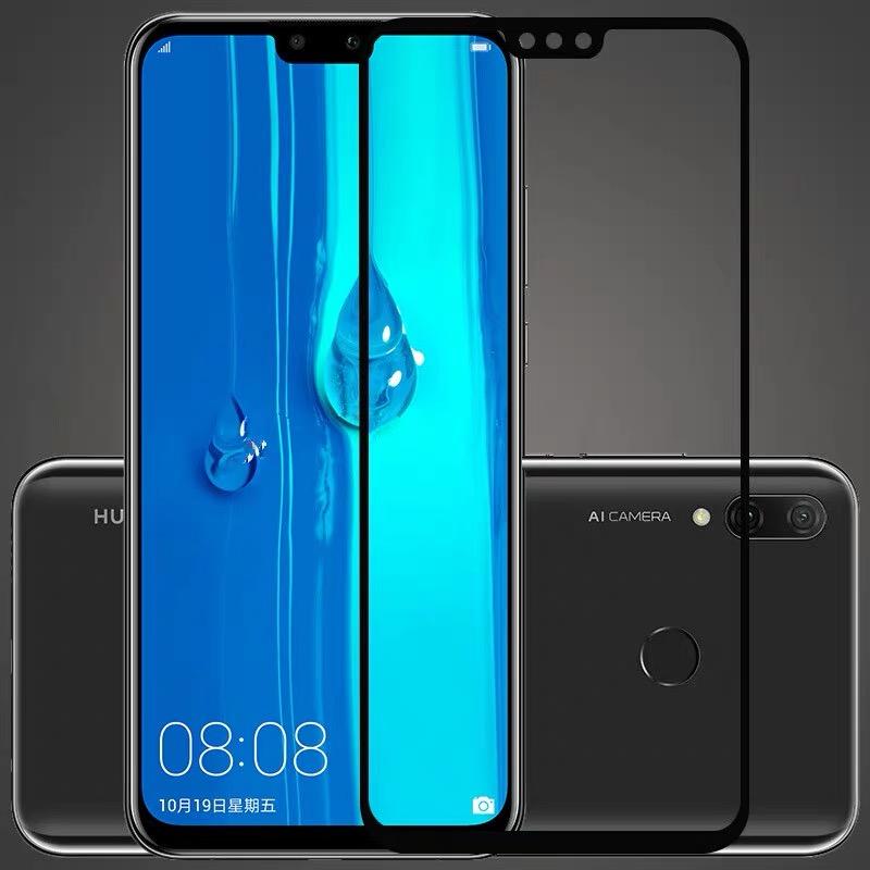 สินค้าใหม่ ฟิล์มกระจกนิรภัย Huawei Y9 2019 ฟิล์มเต็มจอ ใส่เคสได้ รุ่น ...