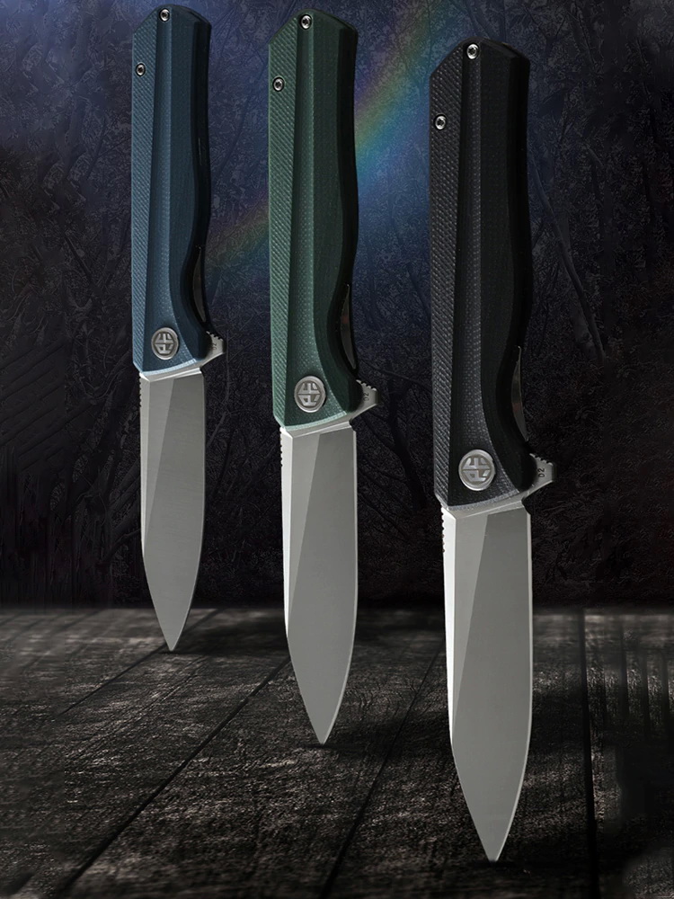 มีดพับ Petrified Fish (PF) 818 ของแท้ ระบบ ball bearing เหล็กD2 ด้ามG10 - Korn-phuket - ThaiPick