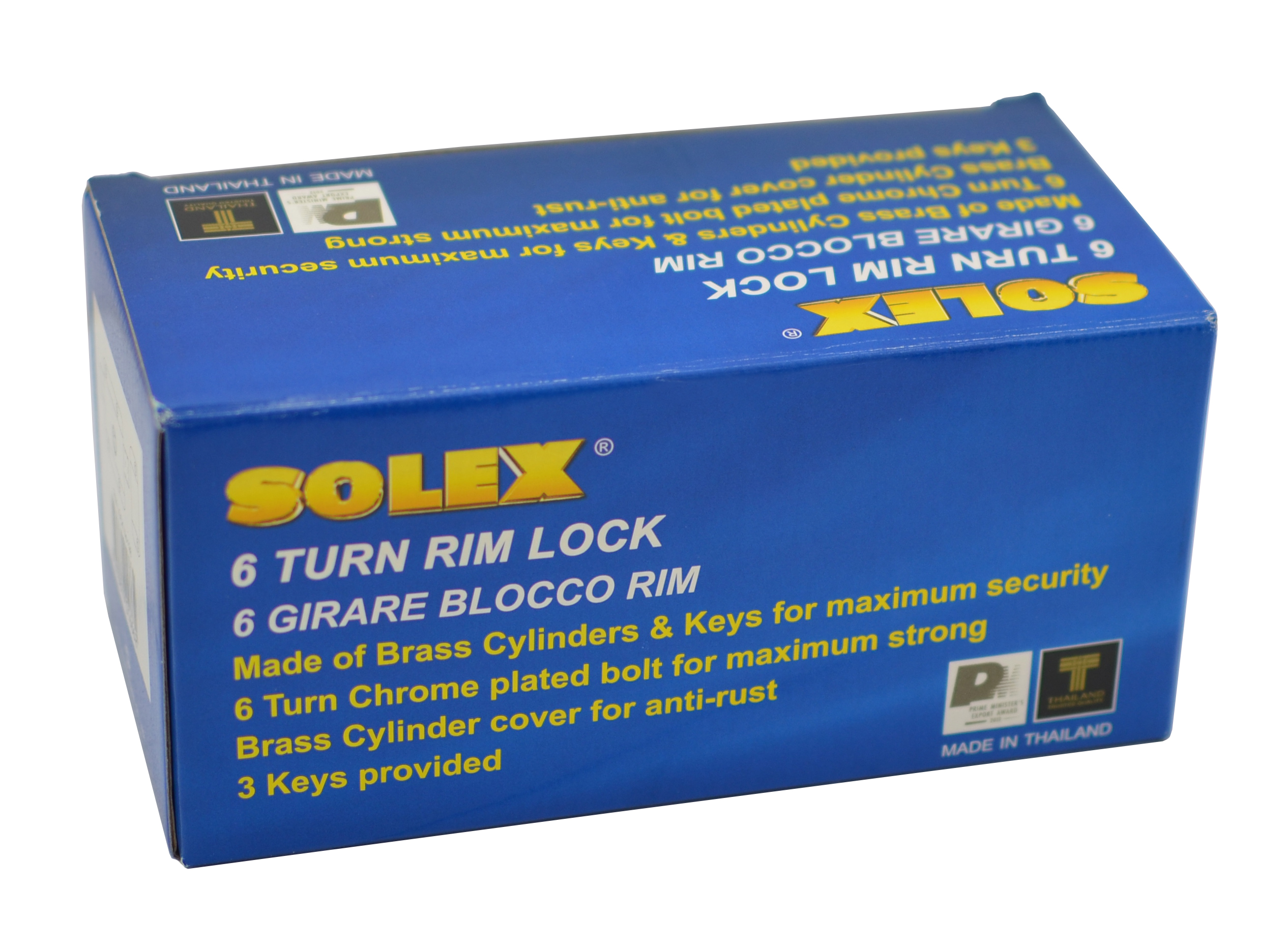 SOLEX กุญแจ Rim Lock No.128 /128D (6 Turns) - solex thailand - ThaiPick