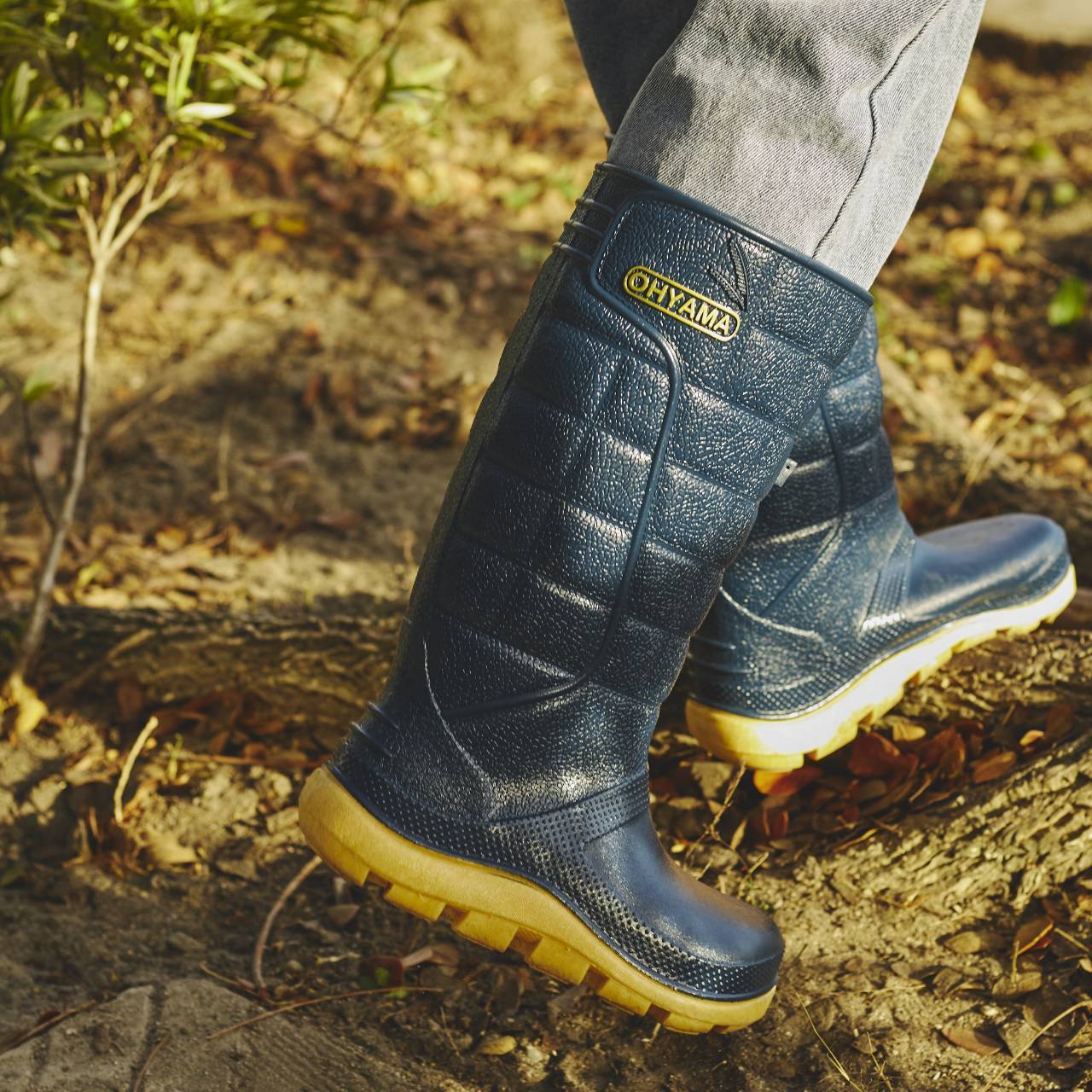 รองเท้าบูท ยางพาราเทียม(PVC เนื้อฟู) ทนทานสูง ขนาด 15นิ้ว OHYAMA รุ่น B-003 (สีดำ) (ใส่ได้ทั้ง ...