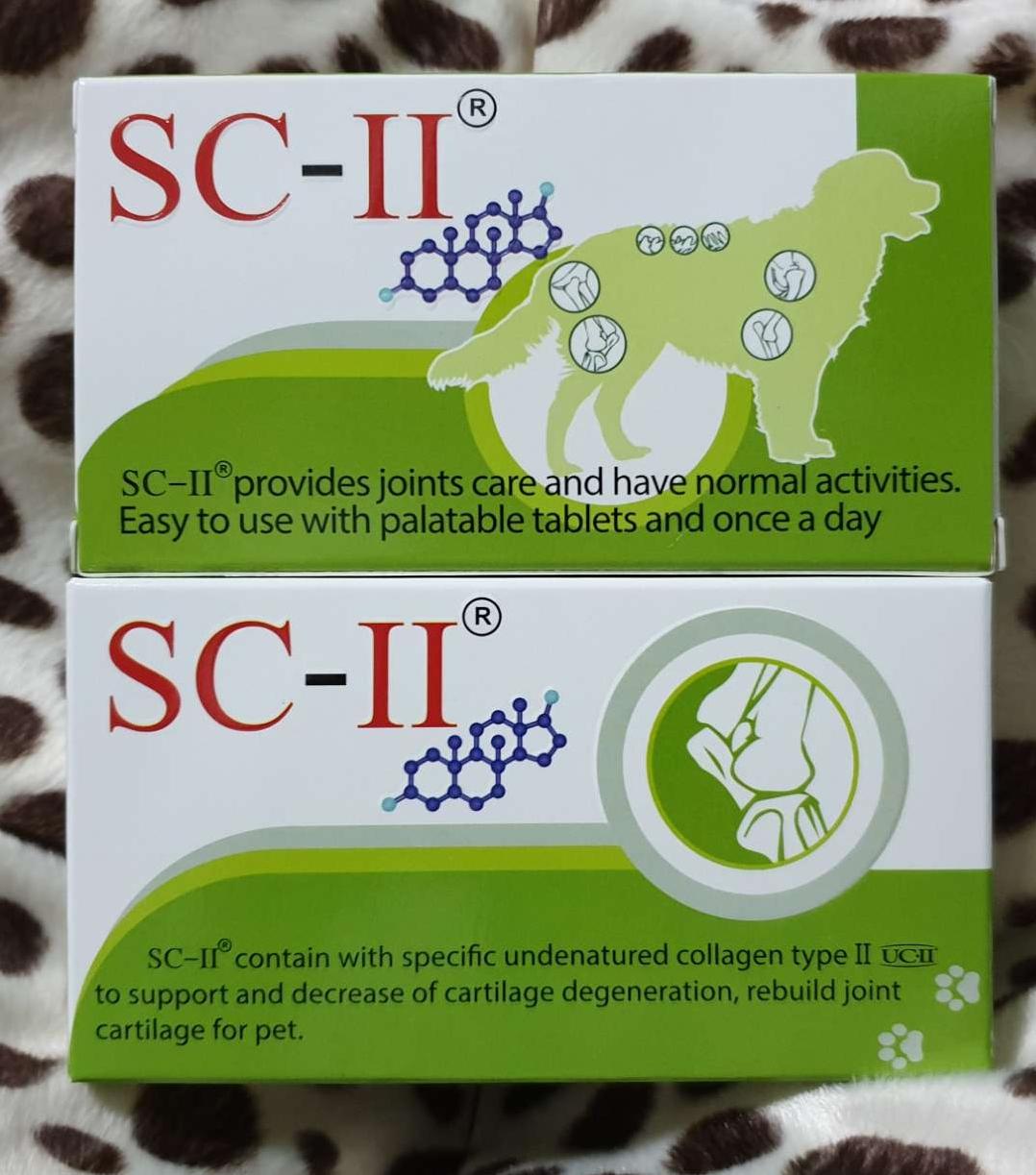 SC-II(2 กล่อง)Joint Supplement อาหารเสริมคอลลาเจน บำรุงข้อสุนัข exp02 ...