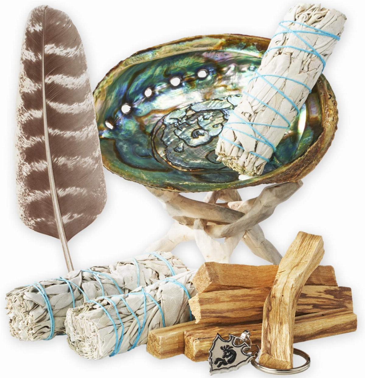 JL Local Smudge Kit - White Sage, Palo Santo, Abalone Shell, Smudging ...