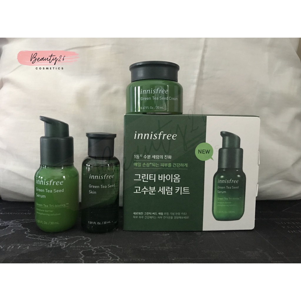ใครยังไม่ลอง ถือว่าพลาดมาก !! Innisfree Green Tea Seed Serum Tri ...