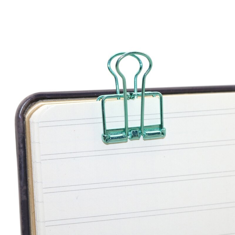 Novelty Solid Color Hollow Out Metal Binder Clip Notes Letter Paper ...