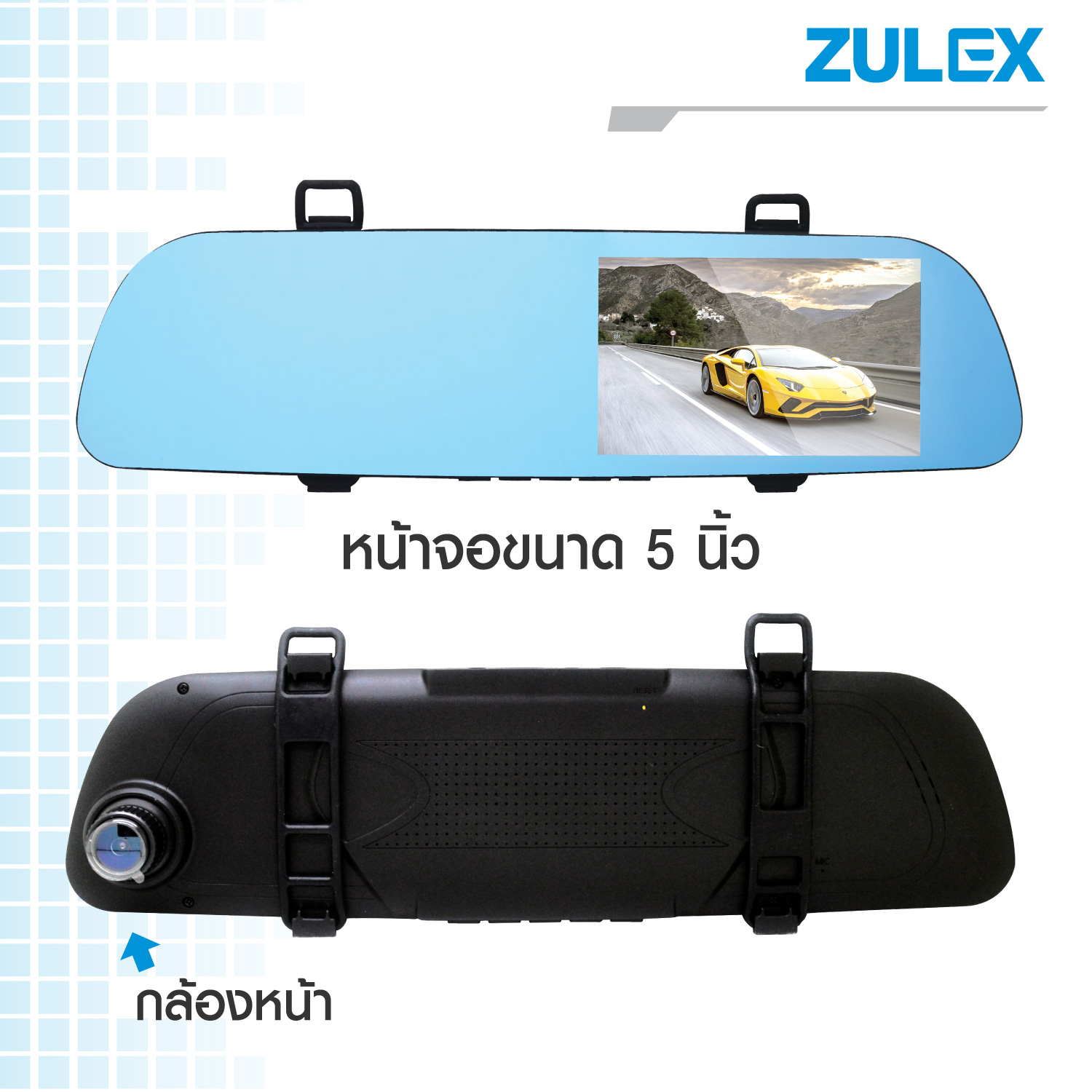 zulex กล้องบันทึก หน้าและหลังจอภาพ 5 Full HD 1080p แท้ เลนส์แก้วทุกชั้น ...