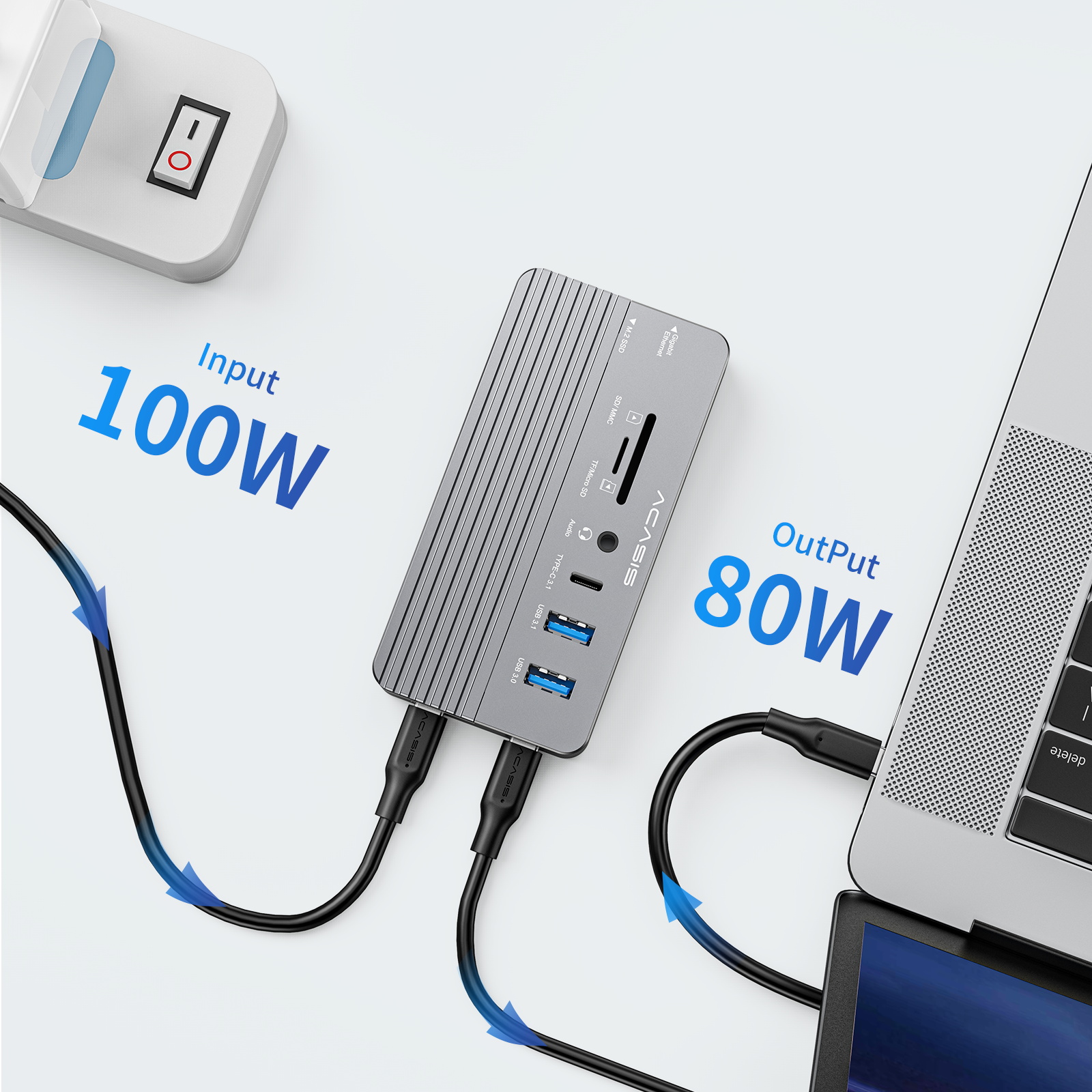 ACASIS 10-in-1 Hub USB C Hard Drive M.2 SSD Enclosure USB-C Gen2 10Gbps ...