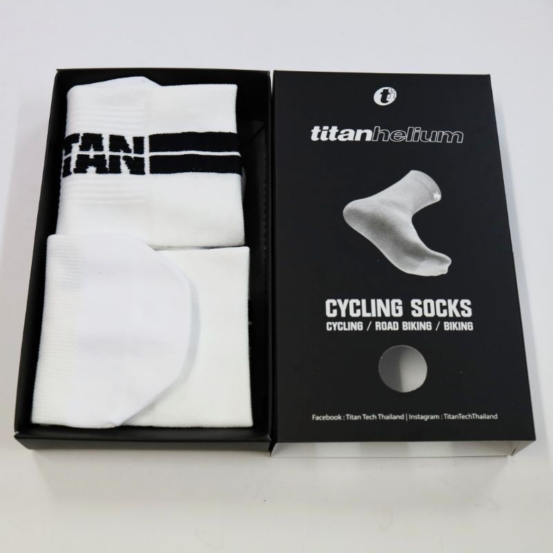 ถุงเท้าปั่นจักรยาน Titan helium cycling socks race 20 | Lazada.co.th
