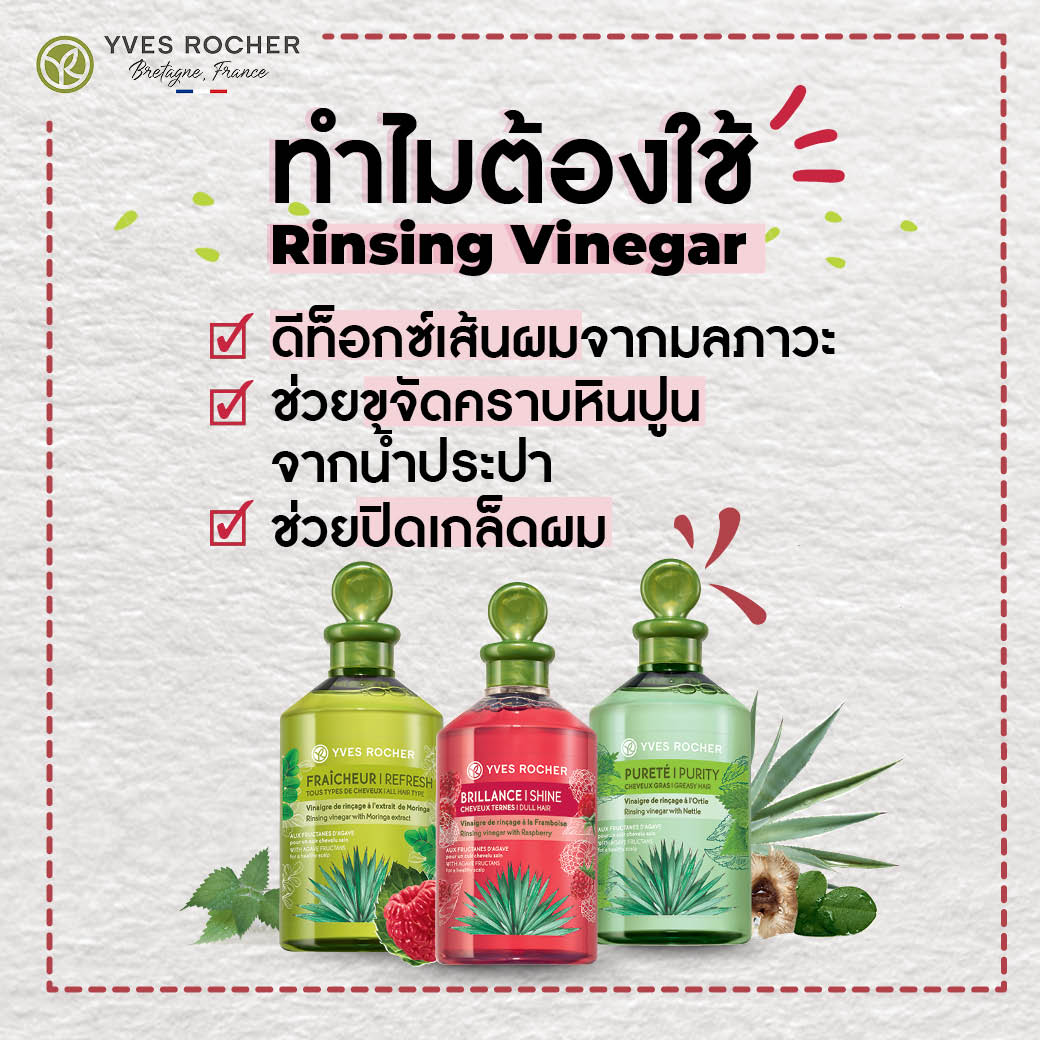 แพ็คคู่ Yves Rocher Botanical Hair Care V2 Shine Rinsing Vinegar 400ml ...